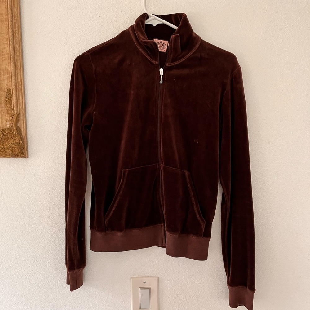 Brown Vintage Velour Juicy Couture Jacket - Gem